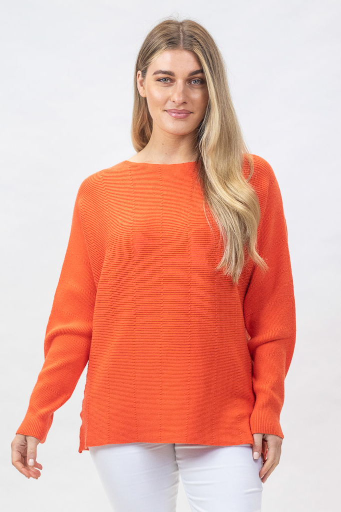 Micro Cable Knit Jumper Flame - Namastai - Buy Now